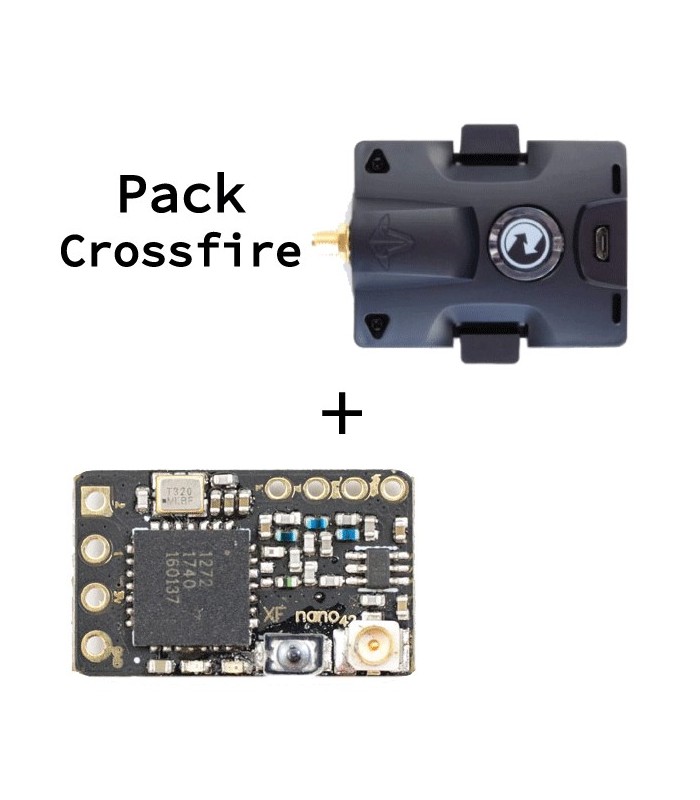 Pack Crossfire - Nano receiver + Microphone Transmitter TBS